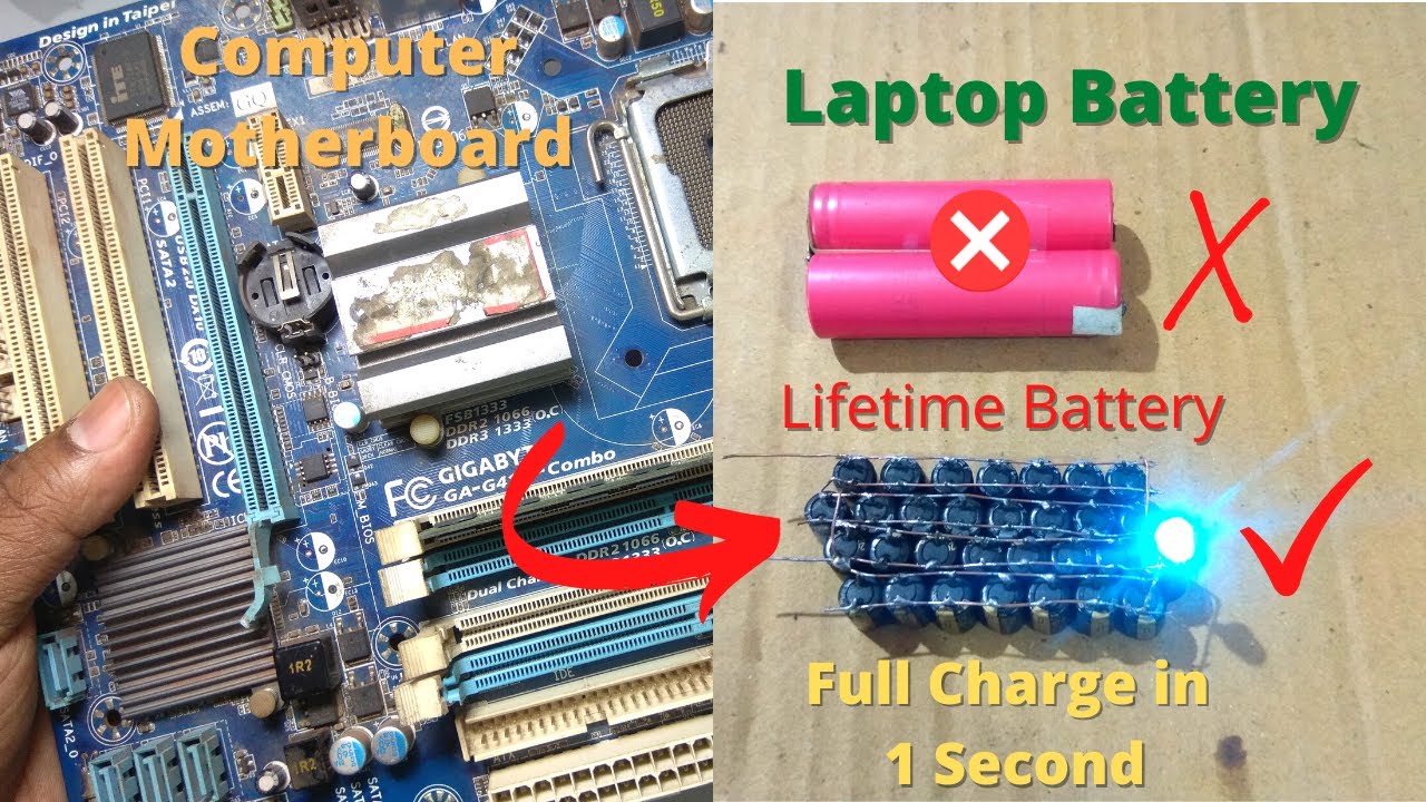 | New Idea | Lifetime Battery || Capacitor Battery || Using Old ...