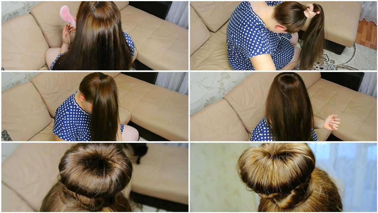 Bun: large and smooth. How I do it. (BeginnerRapunzel) - YouTube