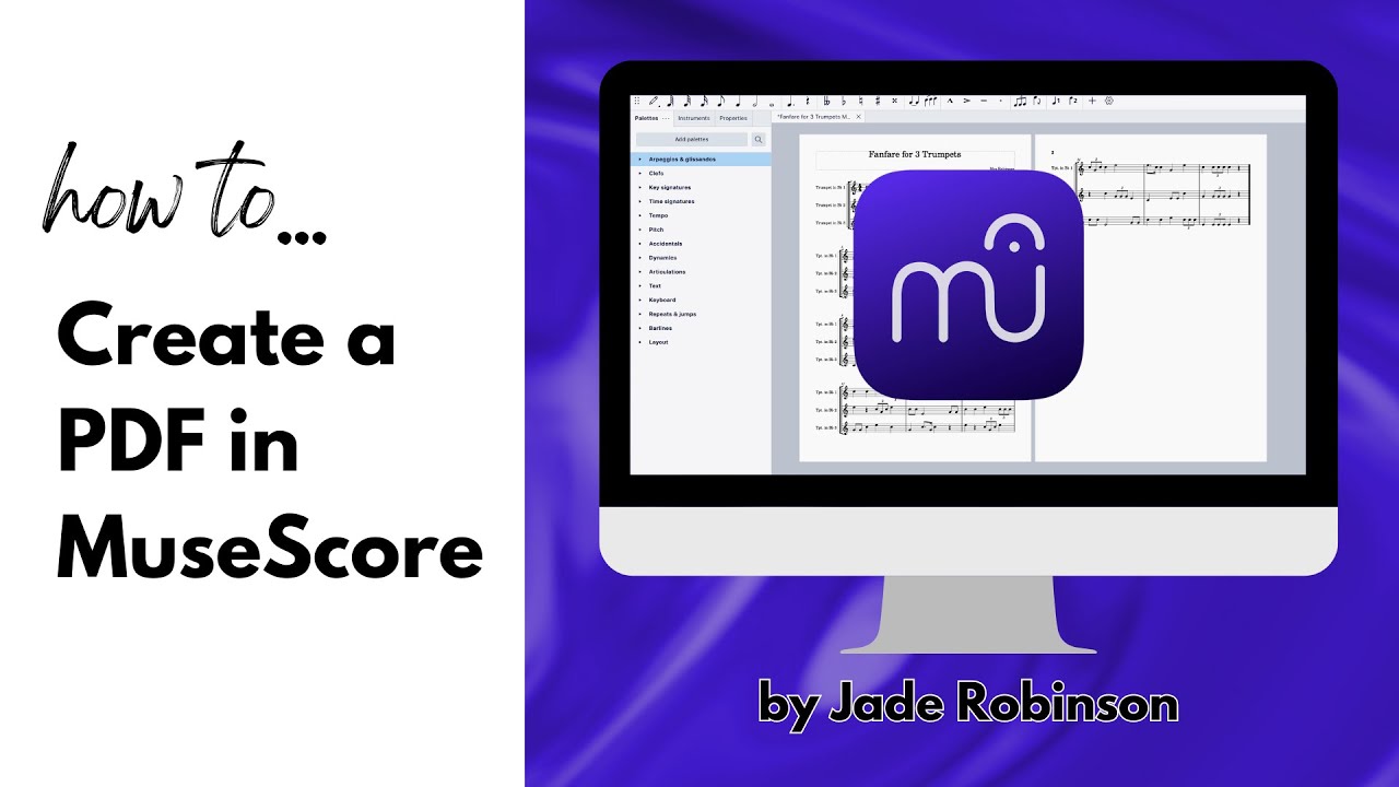 Create a PDF on MuseScore - YouTube