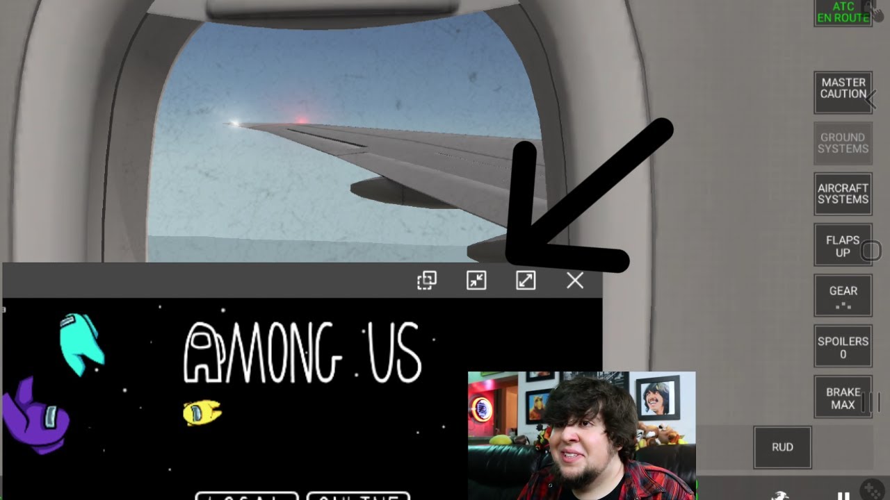 Playing Among Us while Flying in RFS - Real Flight Simulator #1 - YouTube