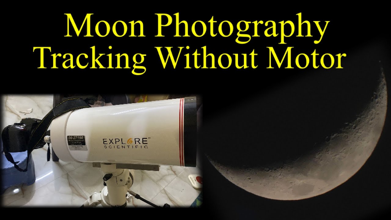 Moon Phortography video on iphone 11 manually tracking wihtout motor # ...