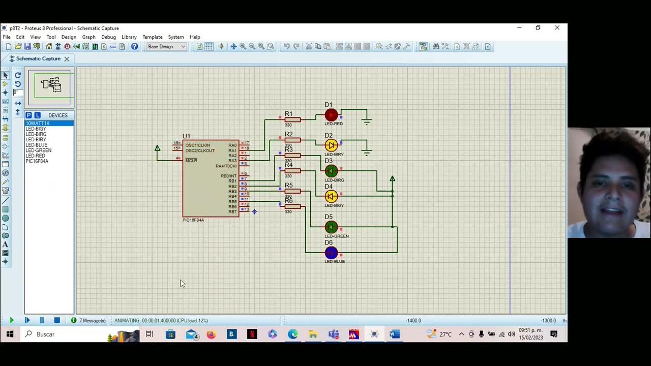Tarea 2programación Del Pic16f84a Con Mplab Angel Geovanni Martinez Osorio 1906791 Youtube