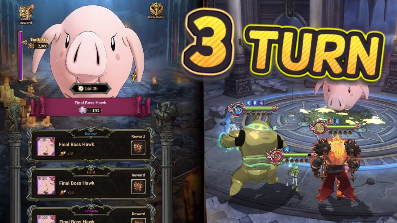 3 TURN Final Boss HAWK! QUICK CLEAR with OLD TINY Wing King! Seven ...