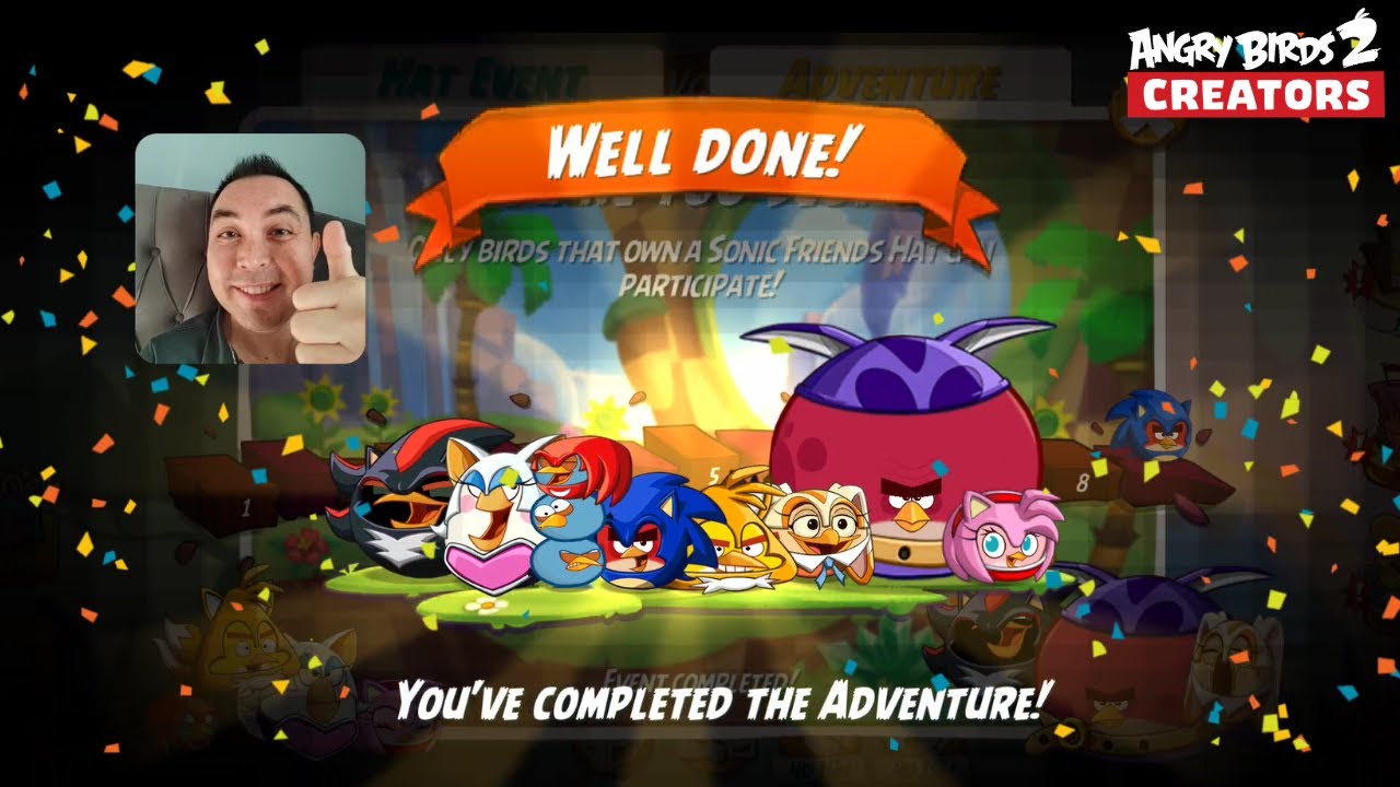 Let's Play Level 7 & 8 You're Too Slow Adventure | Sonic Friends Hat Set | Angry Birds 2 - YouTube