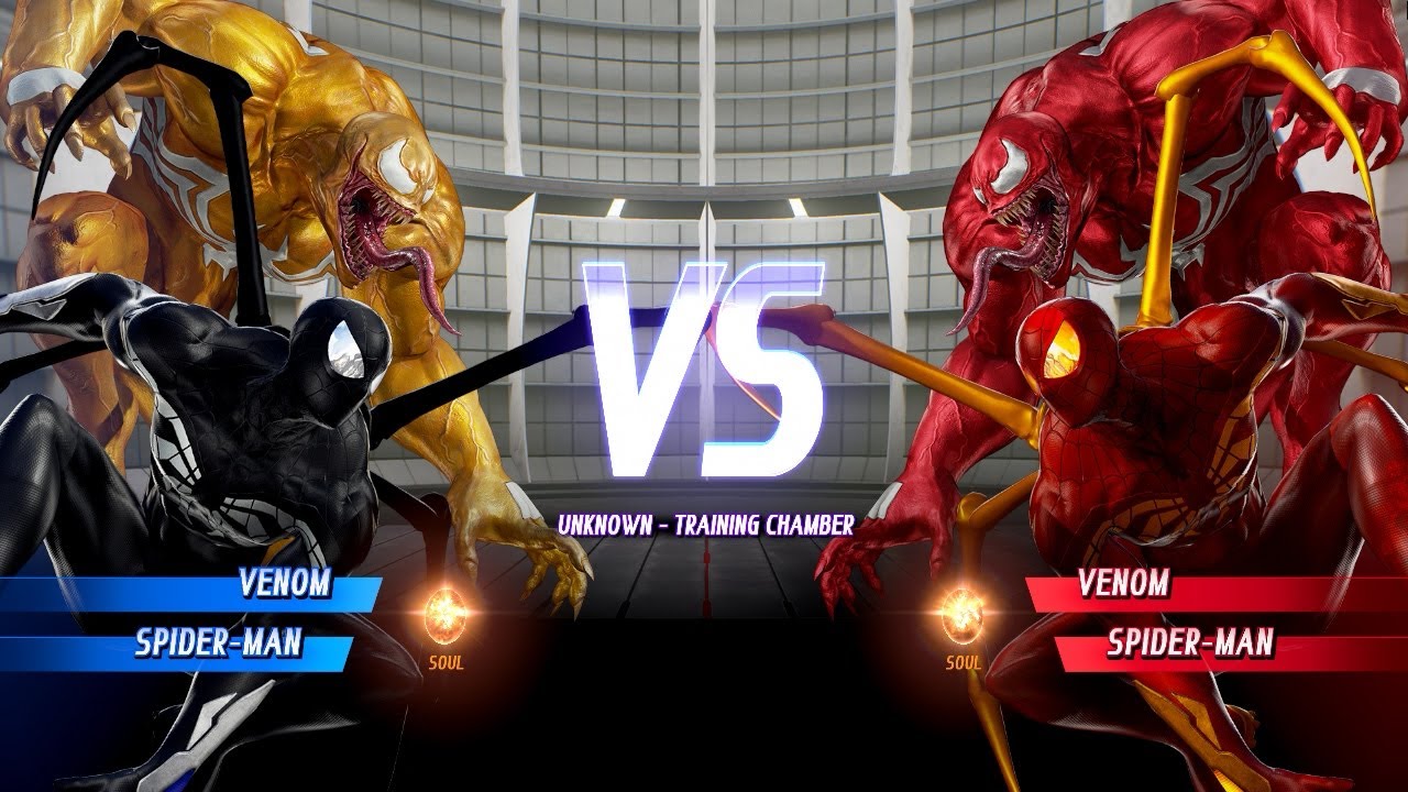 Yellow Venom & Black Spider Man VS Red Venom & Red Spider Man - Marvel ...