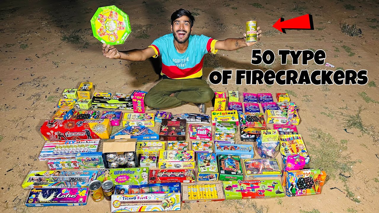 Testing 50 Type Of Firecrackers - 😁 Worth ₹50000 - ये तो धमाल मचा देंगे ...