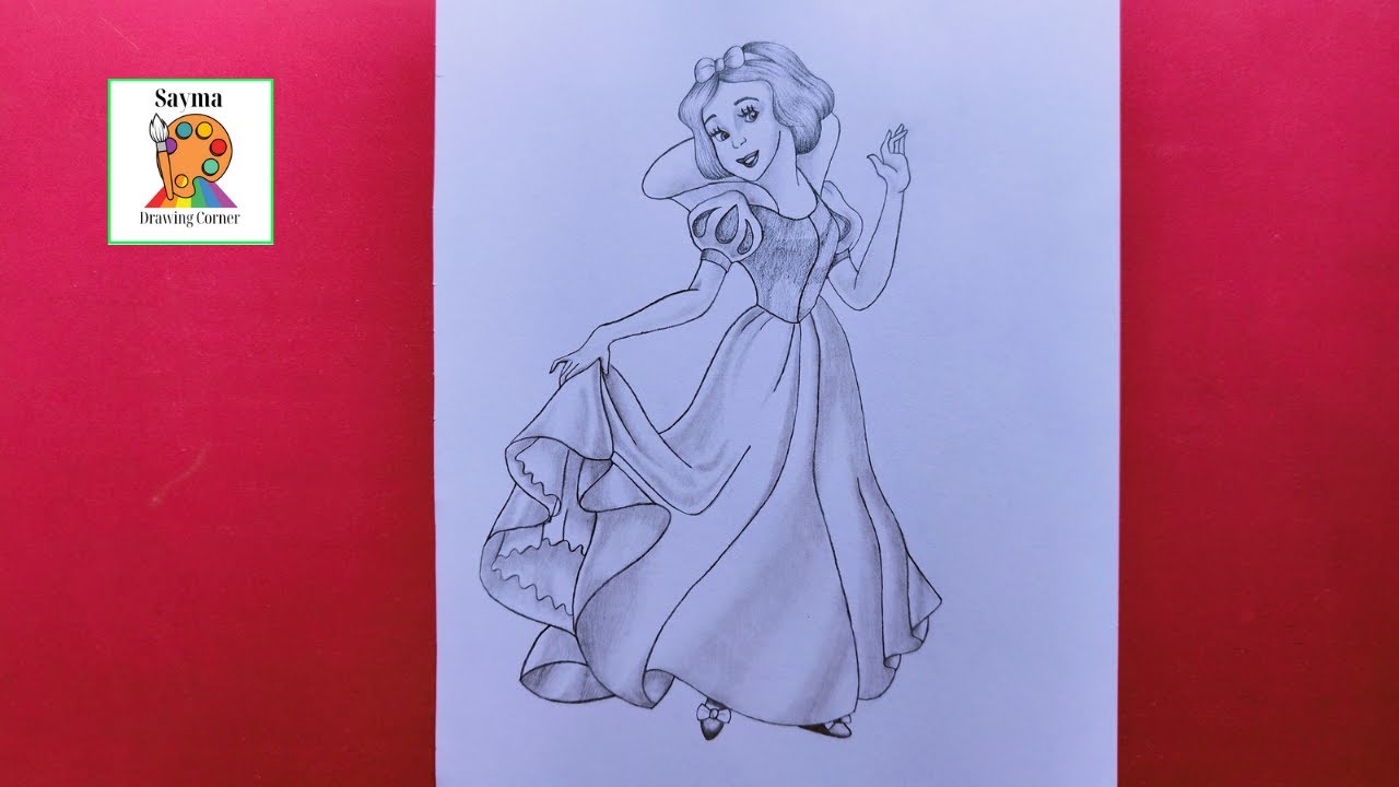 How to Draw Disney Princess Snow White | Step by Step Drawing | Sayma ...