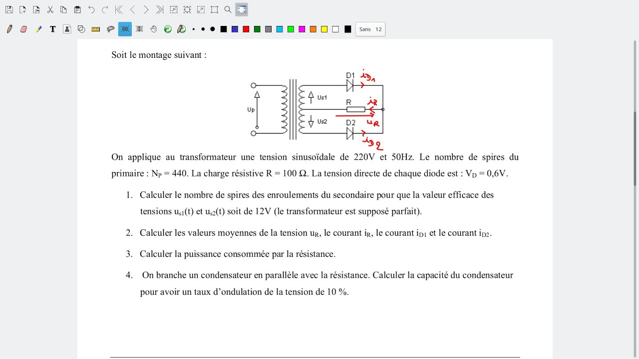 EP07# Exercice d'application Redressement et filtrage Part1 - YouTube