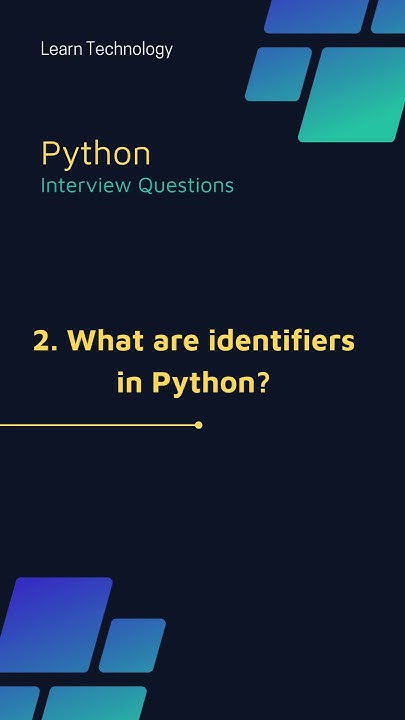 Identifiers in Python | Most asked Python interview question | #python #interview # ...
