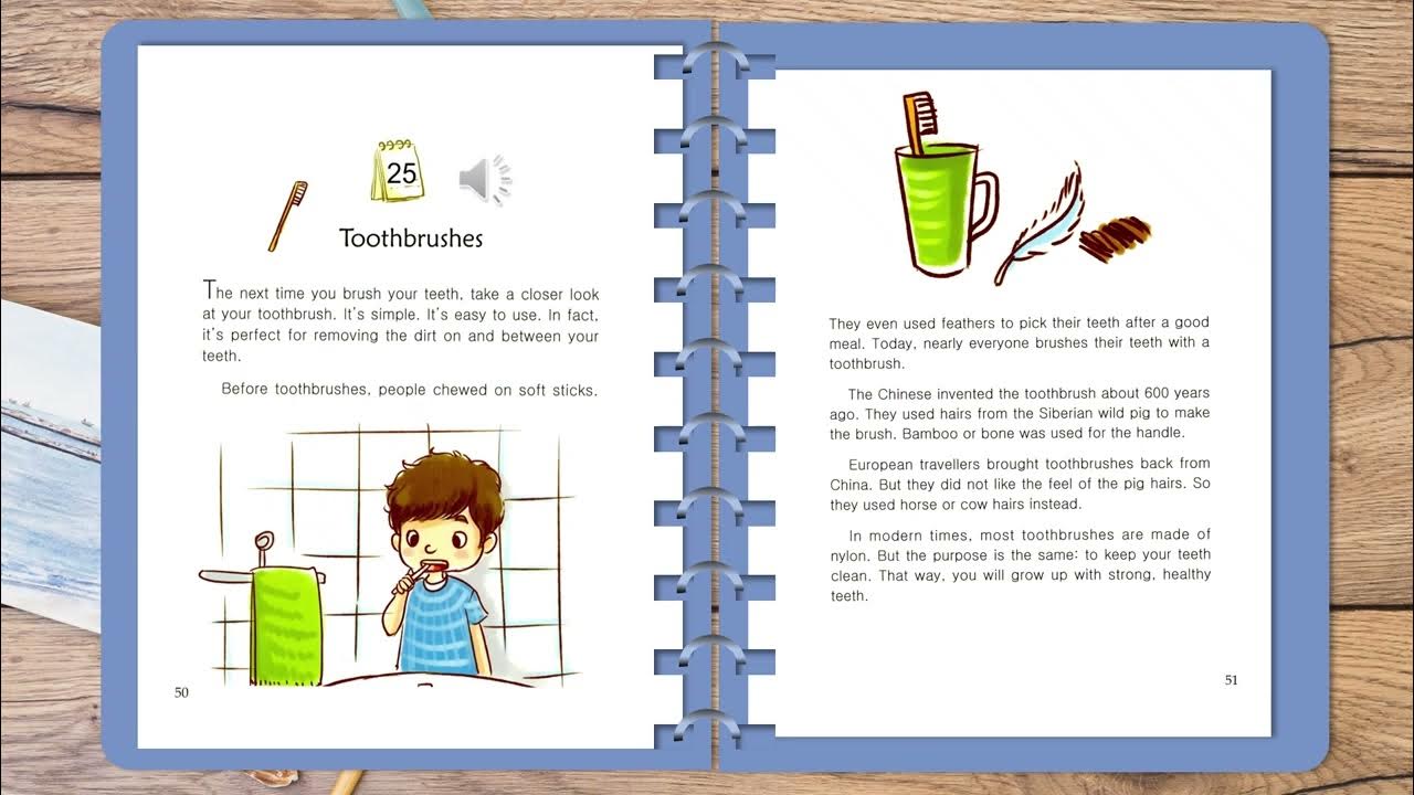 One story a day level 2 book 7 Story 25 Toothbrushes - YouTube