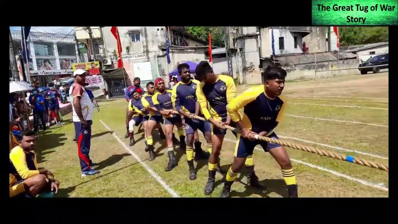 කහ පාට ටි ෂර්ට් ඇදන් ඉන්න කොල්ලෝ තව ටිකක් හිටියනම් හරි |The Great Tug of War Story - YouTube