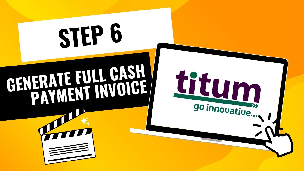 Step 6 Generate full cash payment invoice - YouTube