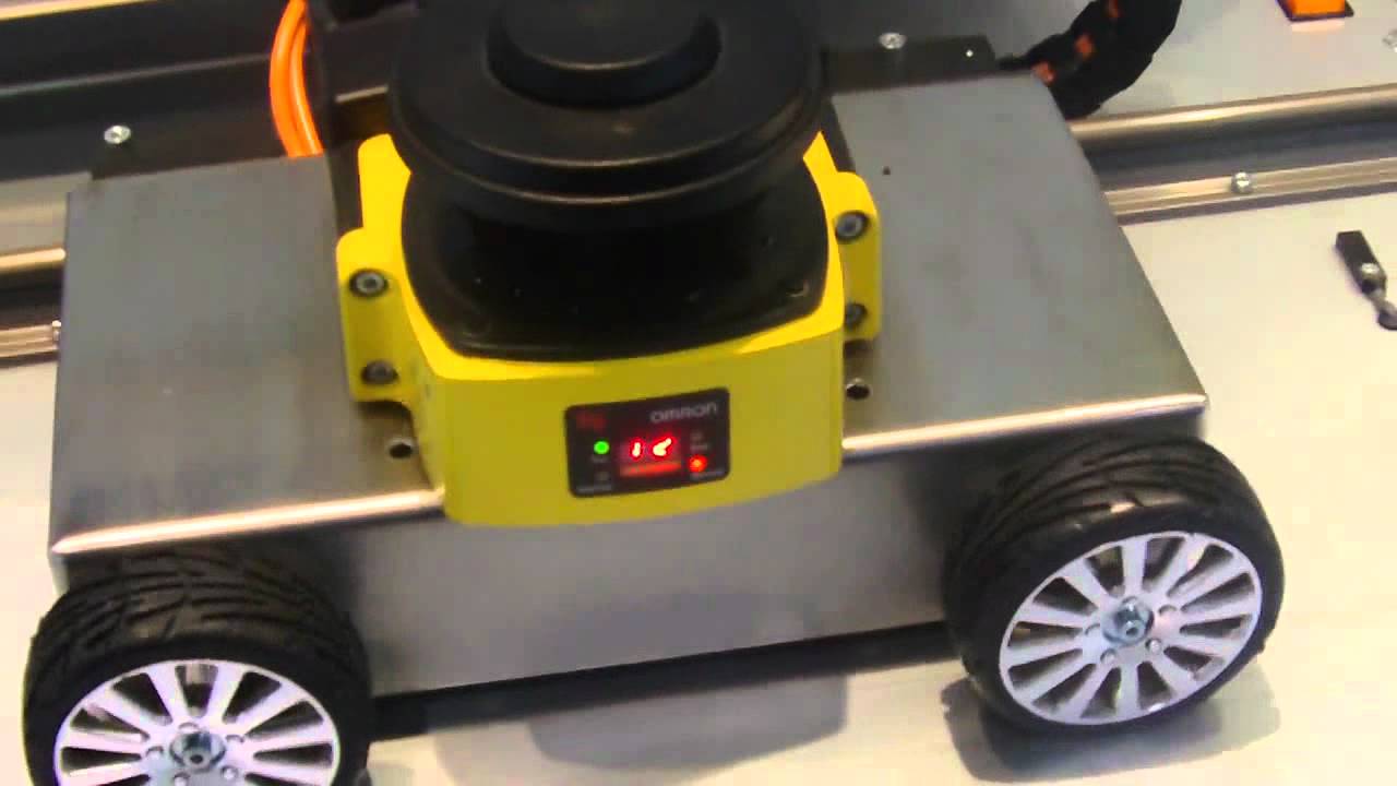 Omron safety laserový skener OS32C, Ampér 2012 Brno - YouTube