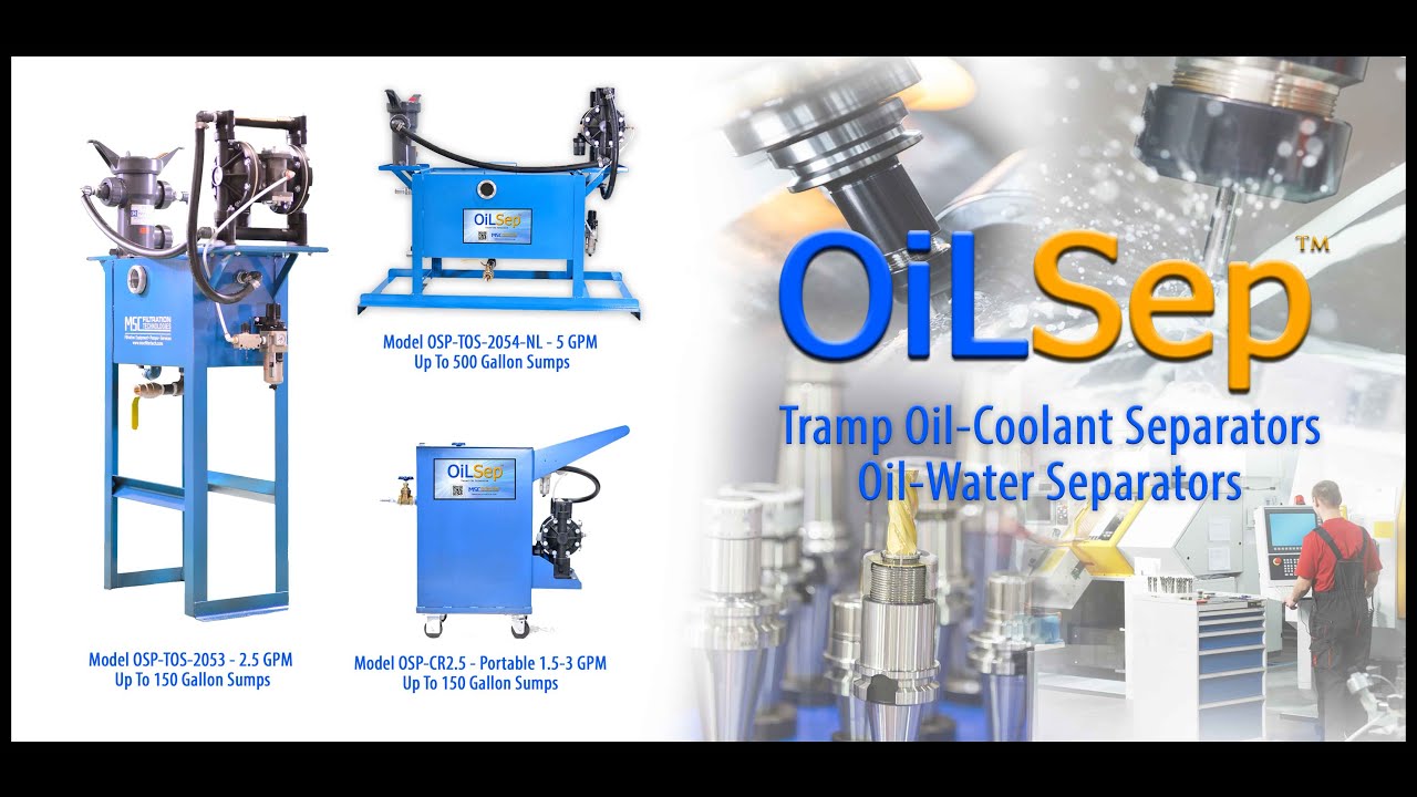 OilSep CR2.5 Portable Tramp Oil Separator. Removes Tramp Oil from ...