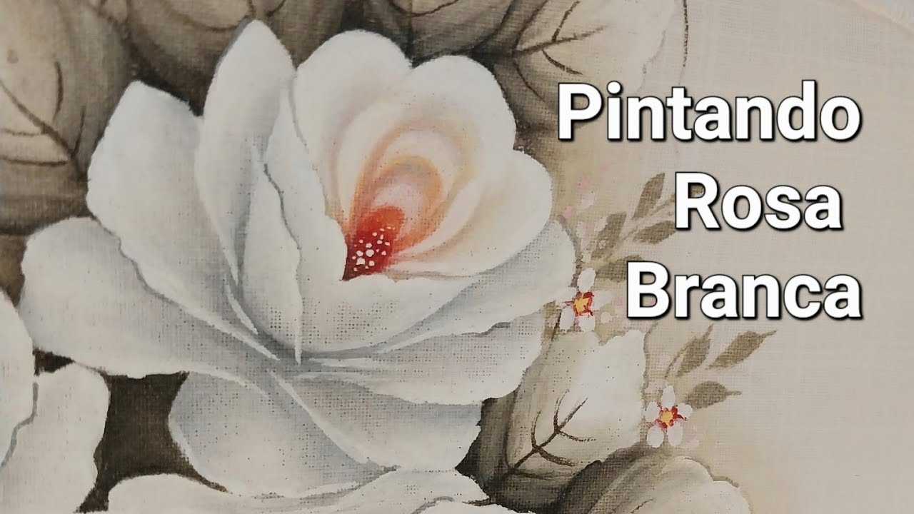 Como pintar uma rosa BRANCA... - YouTube