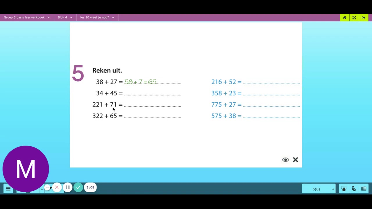 Getal en ruimte junior gr. 5 blok 4 les 10 - YouTube