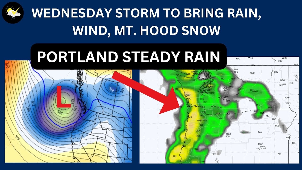 Portland Weather Wednesday Storm Update - YouTube
