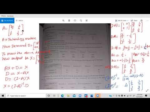 Leontief Input output Model Part-2 || Business Mathematics || Applied Maths 12 || Input output ...