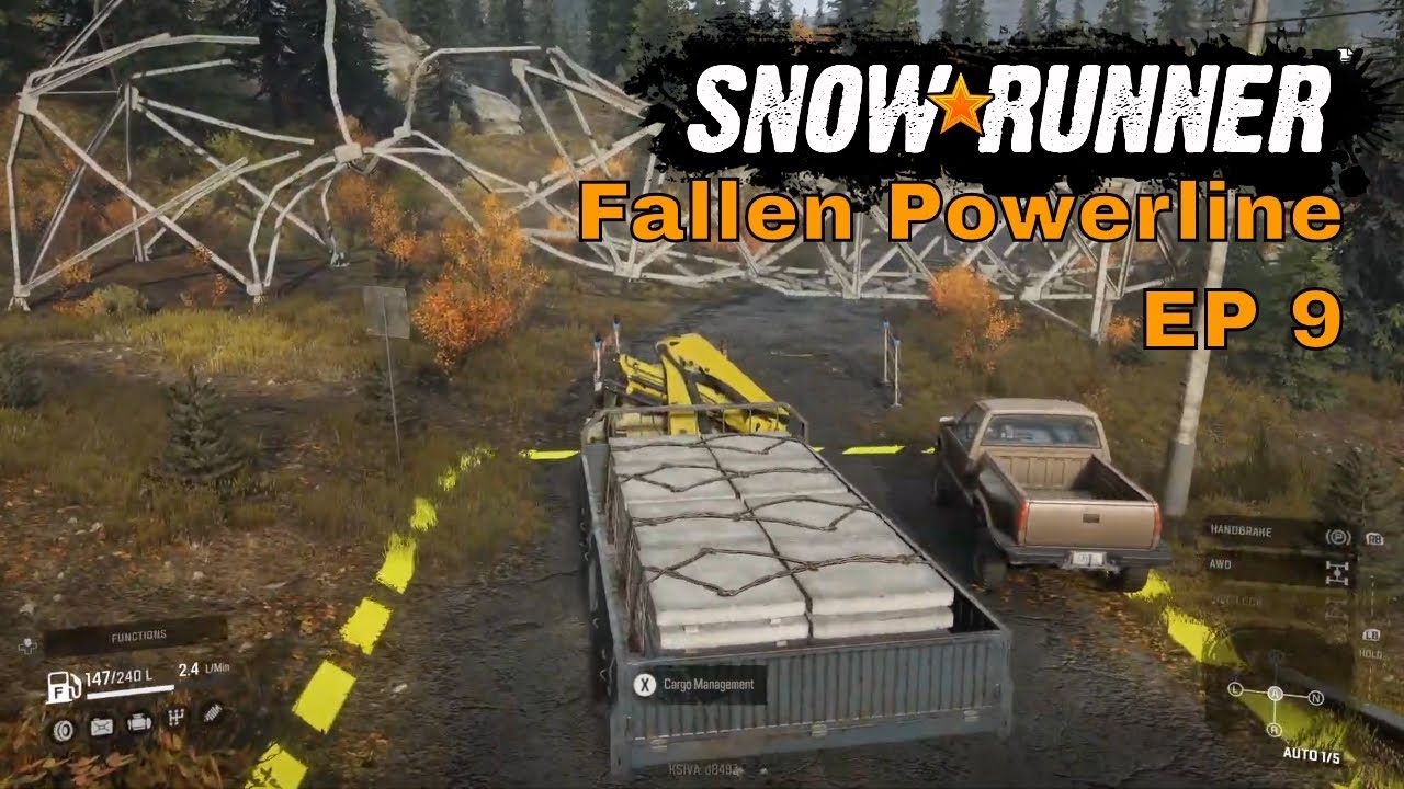 Snow Runner EP9 - Fallen Powerline - YouTube