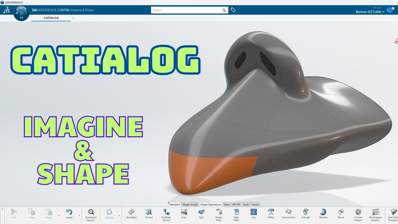 3DExperience - Imagine & Shape - CATIA - CATIALOG - YouTube