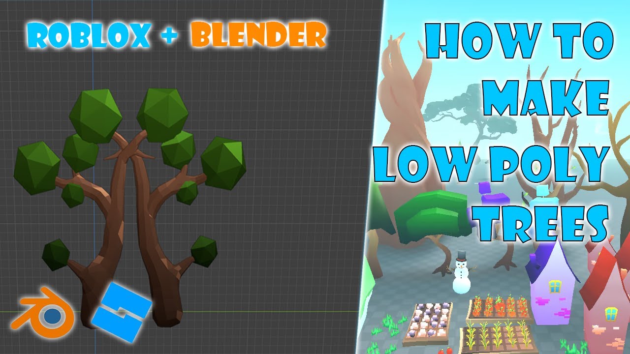 How To Make Low Poly Tree in Blender 4.0 | Roblox Building Tutorial ...