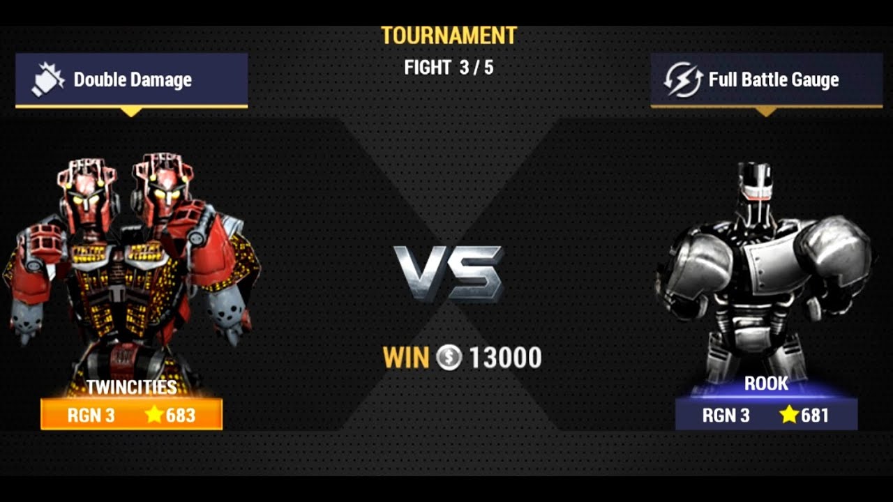 Real Steel Champions | TOURNAMENT | Twin Cities VS ROOK NEW ROBOTS GAME ...