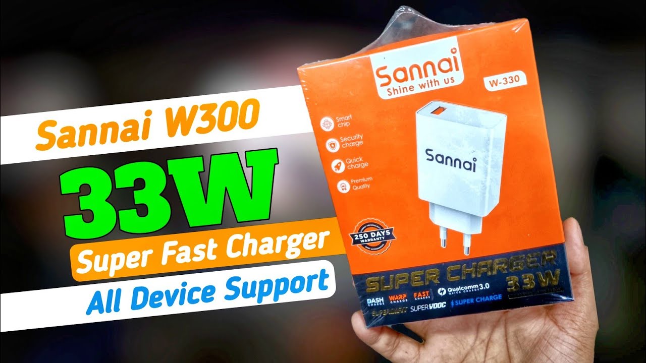 Sannai W330 30W fast charger all device support 30W Charger - YouTube