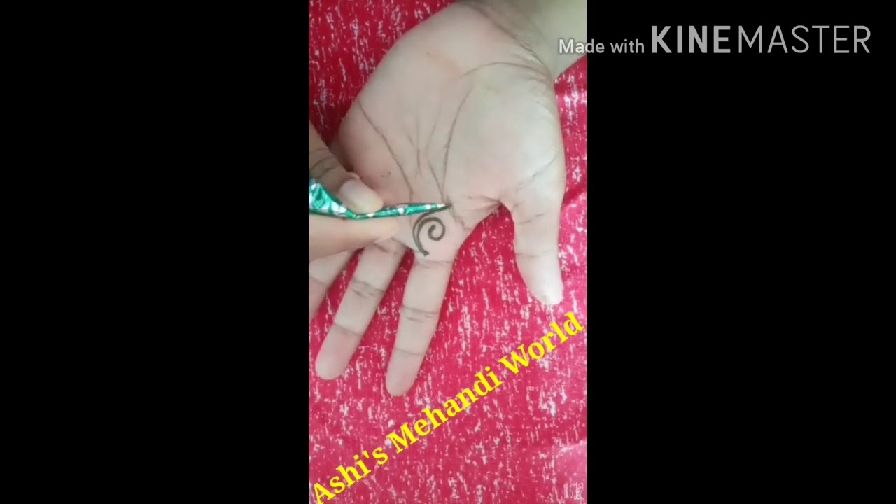 Simple mehandi design, mailanchi design, simple design front hand ...