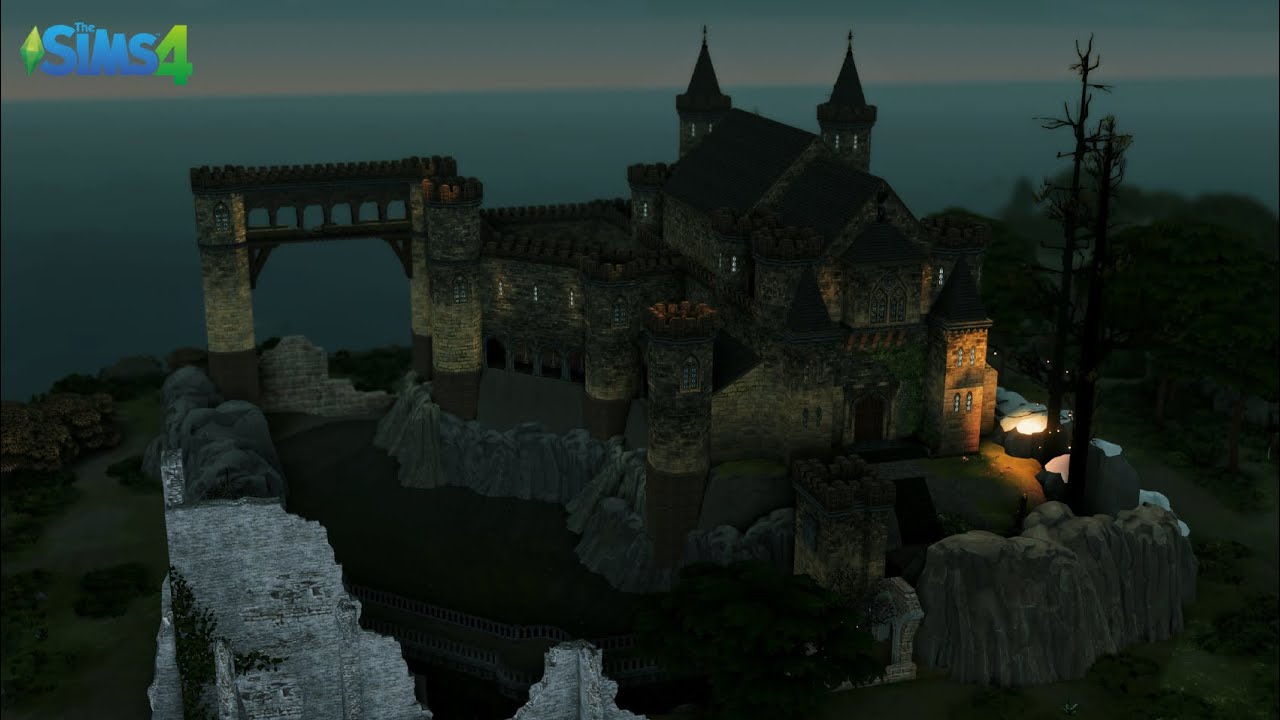 [Castle Estate kit] Abandoned Vampire Castle (No CC) | The Sims 4 ...