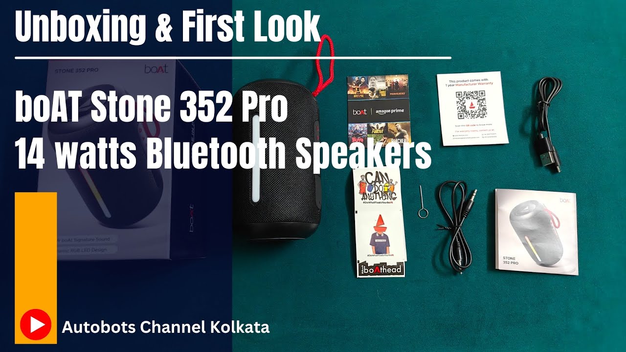 Unboxing the boAt Stone 352 Pro: 14W Bluetooth Speaker with Dazzling ...