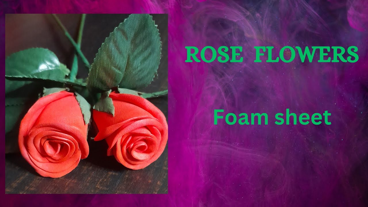 How to Make Valentine's day Rose Flower with Foam Sheet| Rose Flowers ...