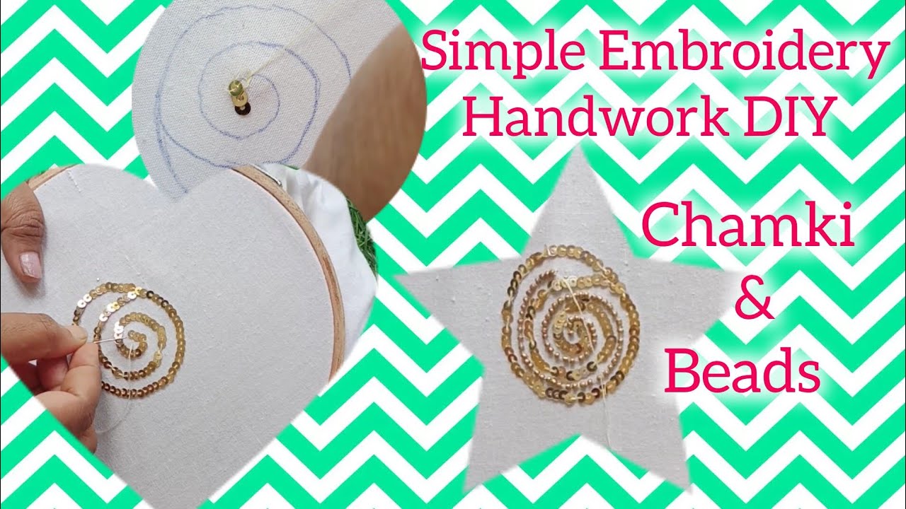Simple Embroidery Handwork Designing Diy Simple Design Rich look - YouTube