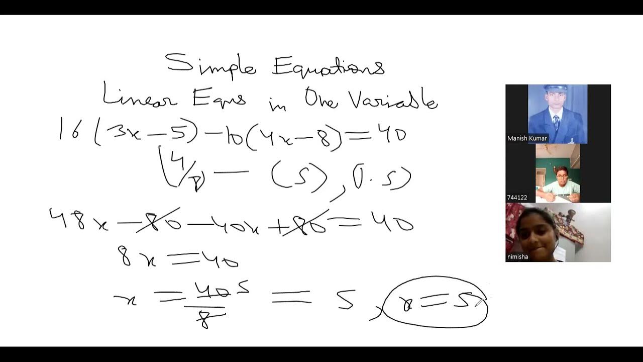 Class 7 Simple Equations | Class 7 Linear Equations in One Variable - YouTube
