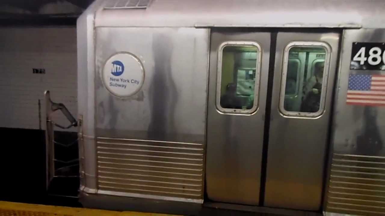 MTA Brooklyn bound R42 (A) train departing 175 Street - YouTube