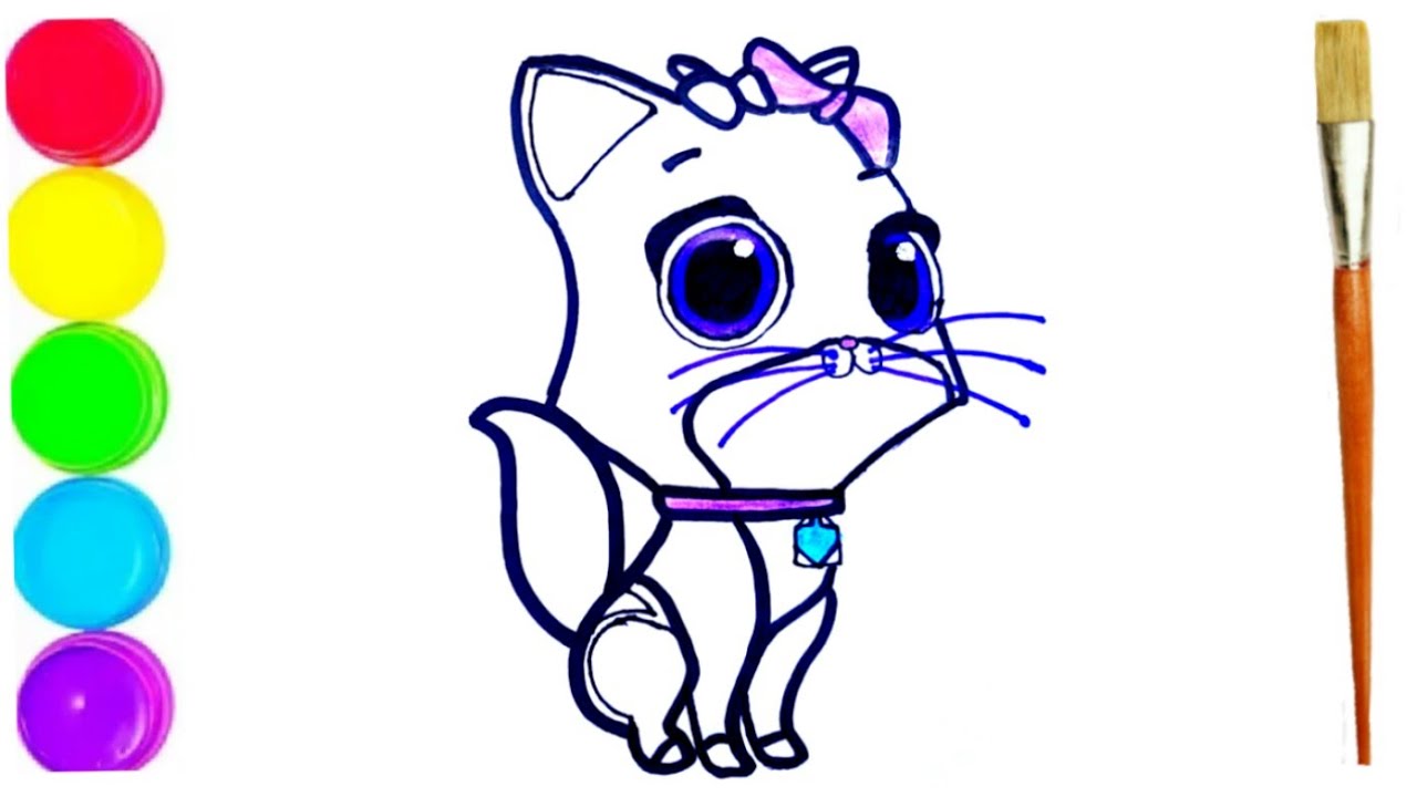 T.O.T.S Disney Mia the kitten drawing - YouTube