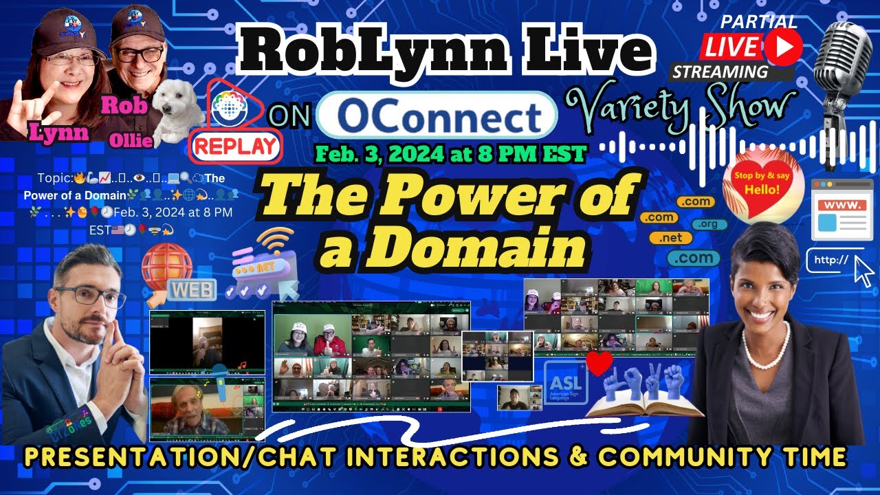 The Power of a Domain | RobLynn Live on OCONNECT Feb. 3, 2024 Replay ...