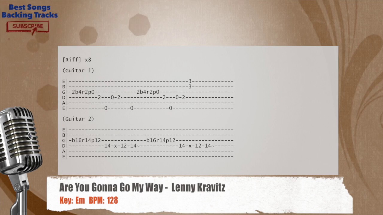 🎙 Are You Gonna Go My Way - Lenny Kravitz Vocal Backing Track with ...