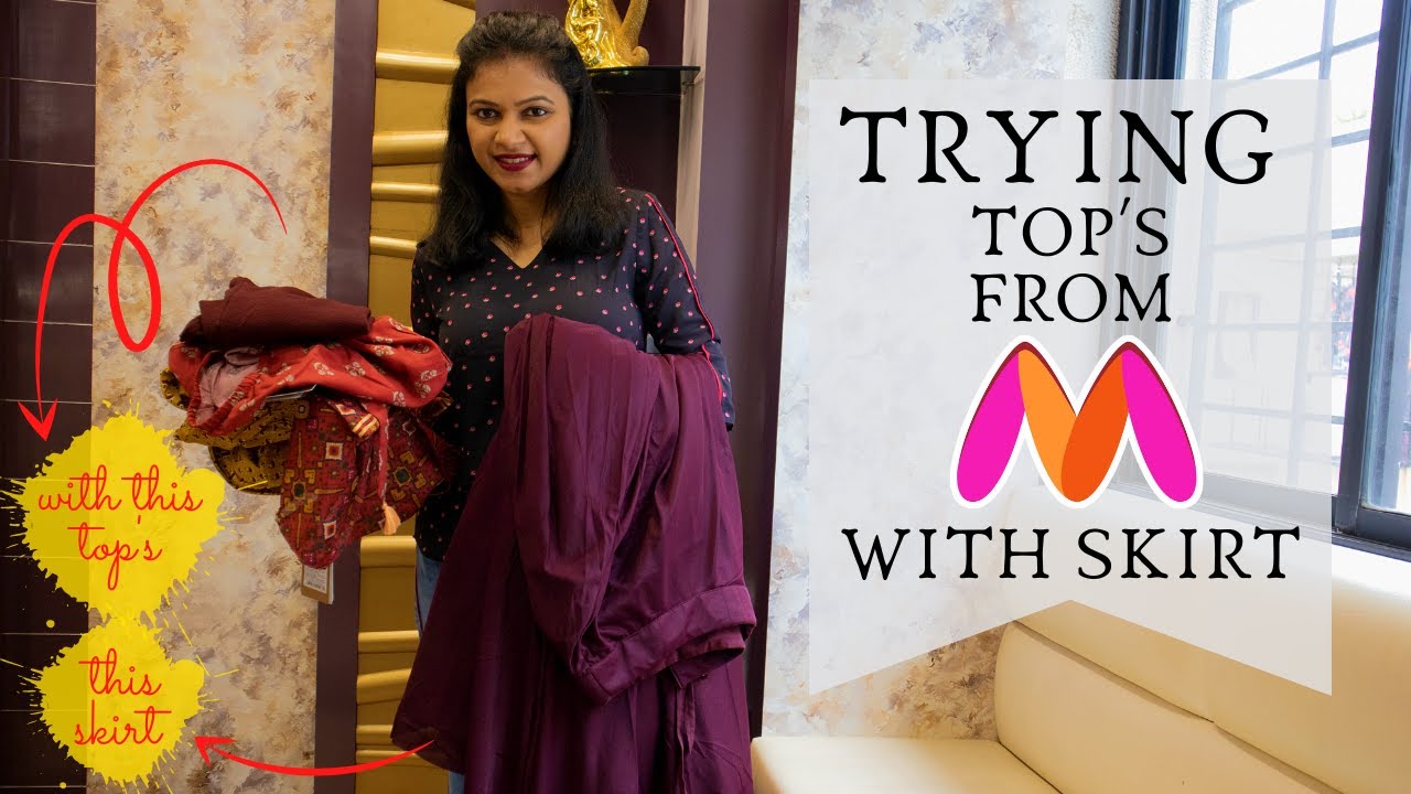 Trying Tops From Myntra With Skirt Myntra Top Haul 2022 Youtube
