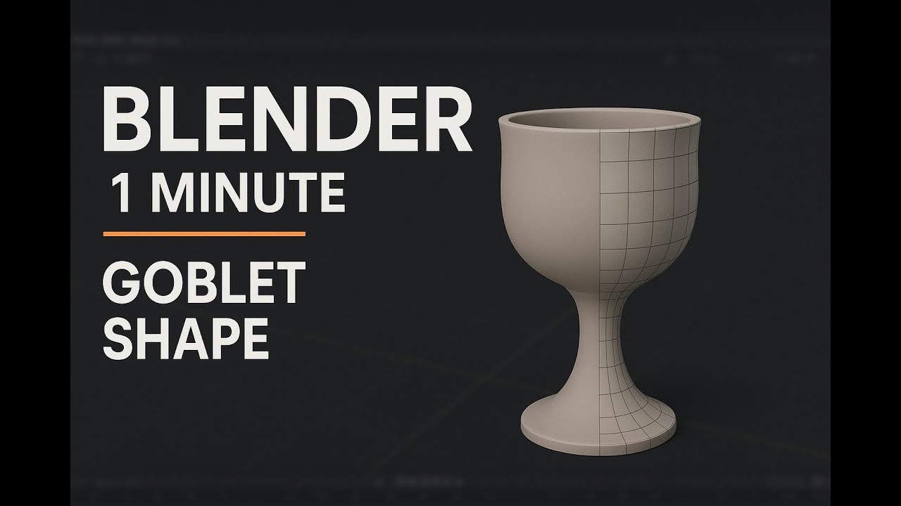 Make a 3D Goblet in 1 Minute! Blender Tutorial (Screw Modifier) | 一分鐘快速 ...