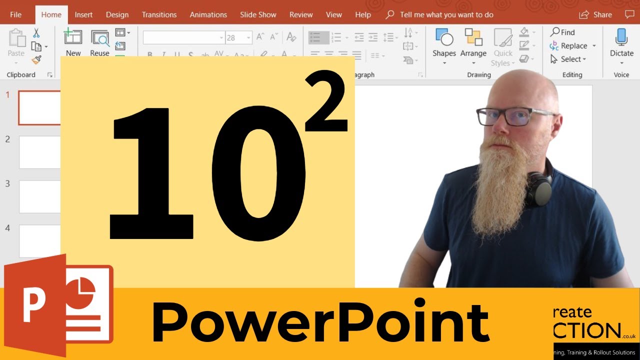 How to write to the Power Of in PowerPoint - SOLUTION - YouTube