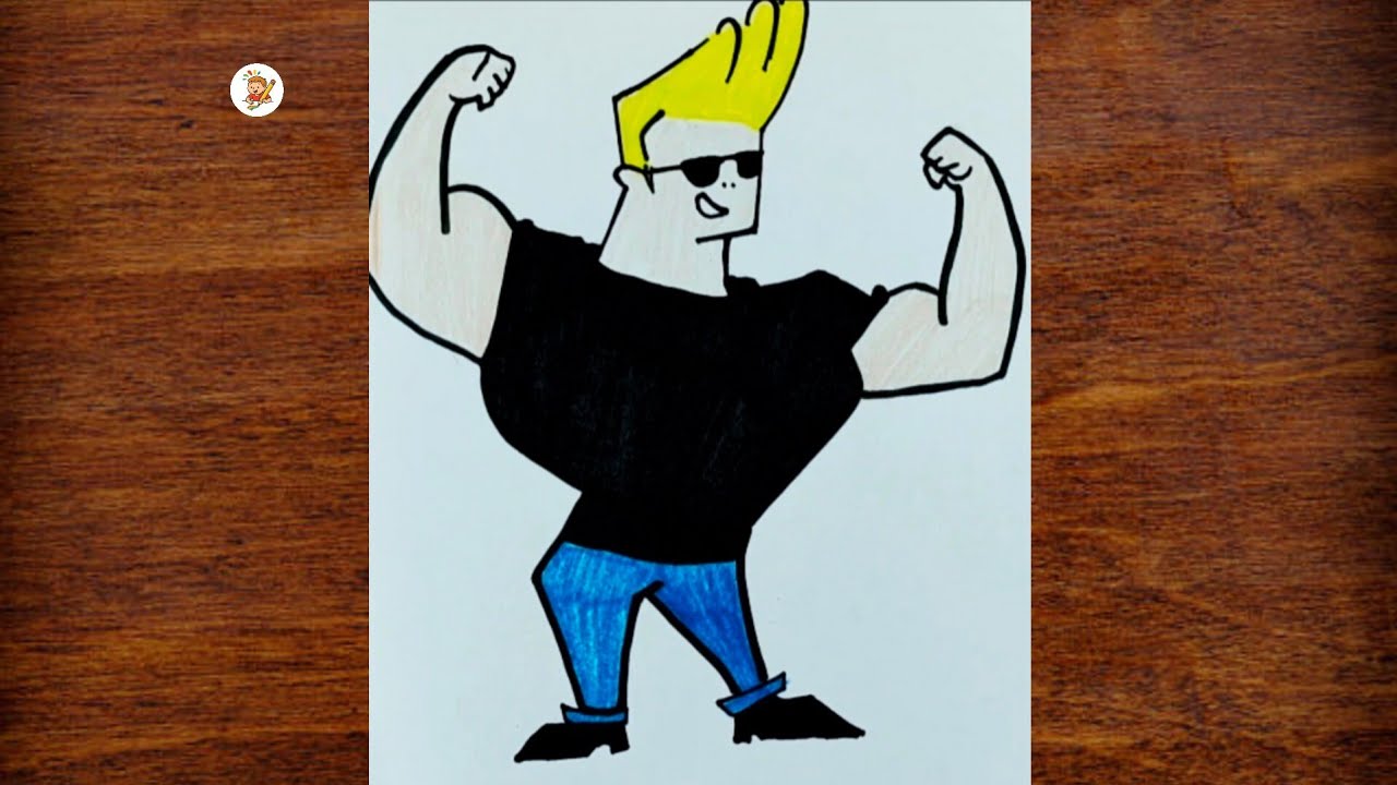 How to Draw Johnny Bravo | Easy Cartoon Drawing for Kids - YouTube