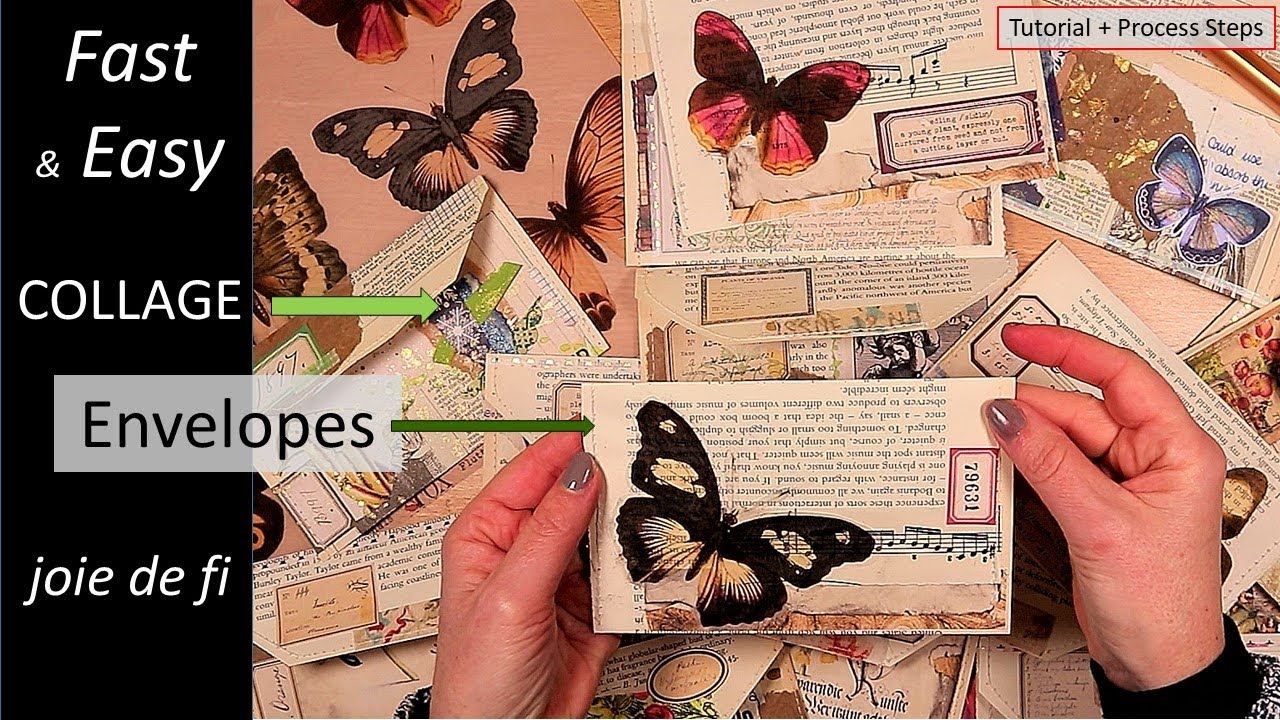 FAST And EASY Collage ENVELOPES Using Book Pages And Scraps ⭐ - YouTube