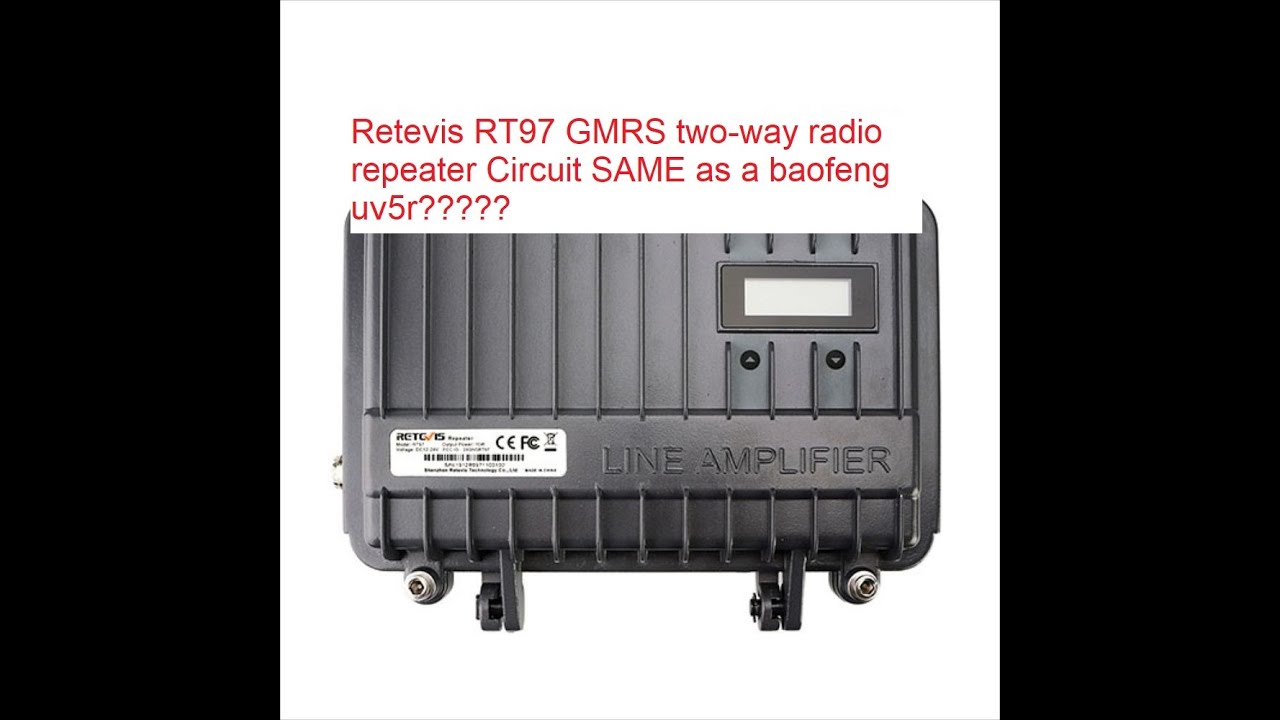 🔺 Retevis RT97 GMRS two-way radio repeater using the SAME circuit as ...