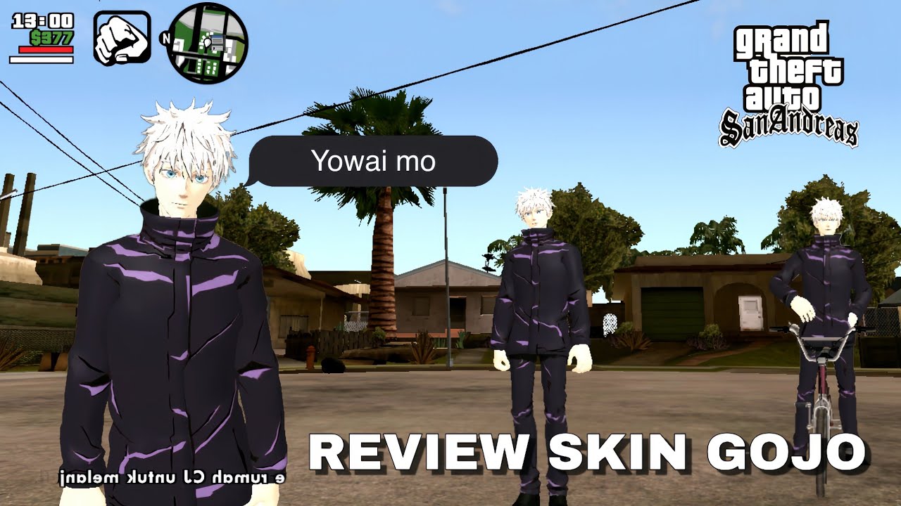 Review Skin Gojo Satoru GTA San Andreas | Infinit Domain Tak Terbatas ...