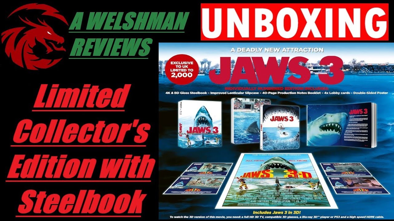 Jaws 3 Limited Collector's Edition with Steelbook - YouTube