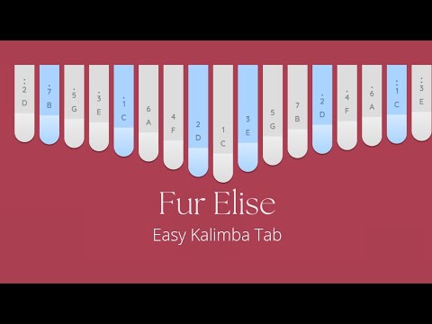 Fur Elise | Easy Kalimba Tab | Keylimba Tutorial - YouTube