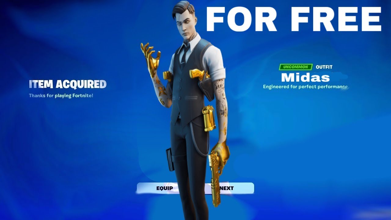 How to get Midas Skin for FREE in Fortnite Chapter 5 Season 2! 😁 - YouTube