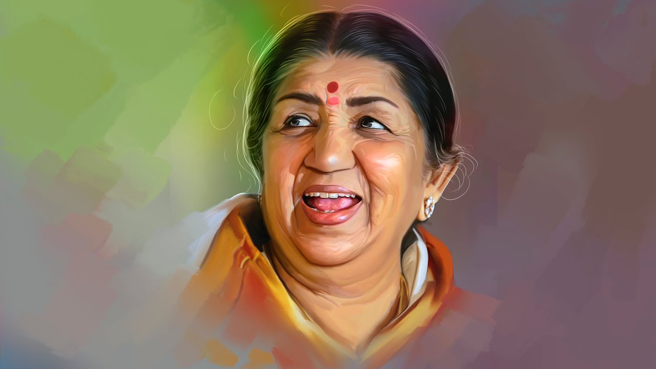 lata mangeshkar digital painting tutorial in photoshop - YouTube