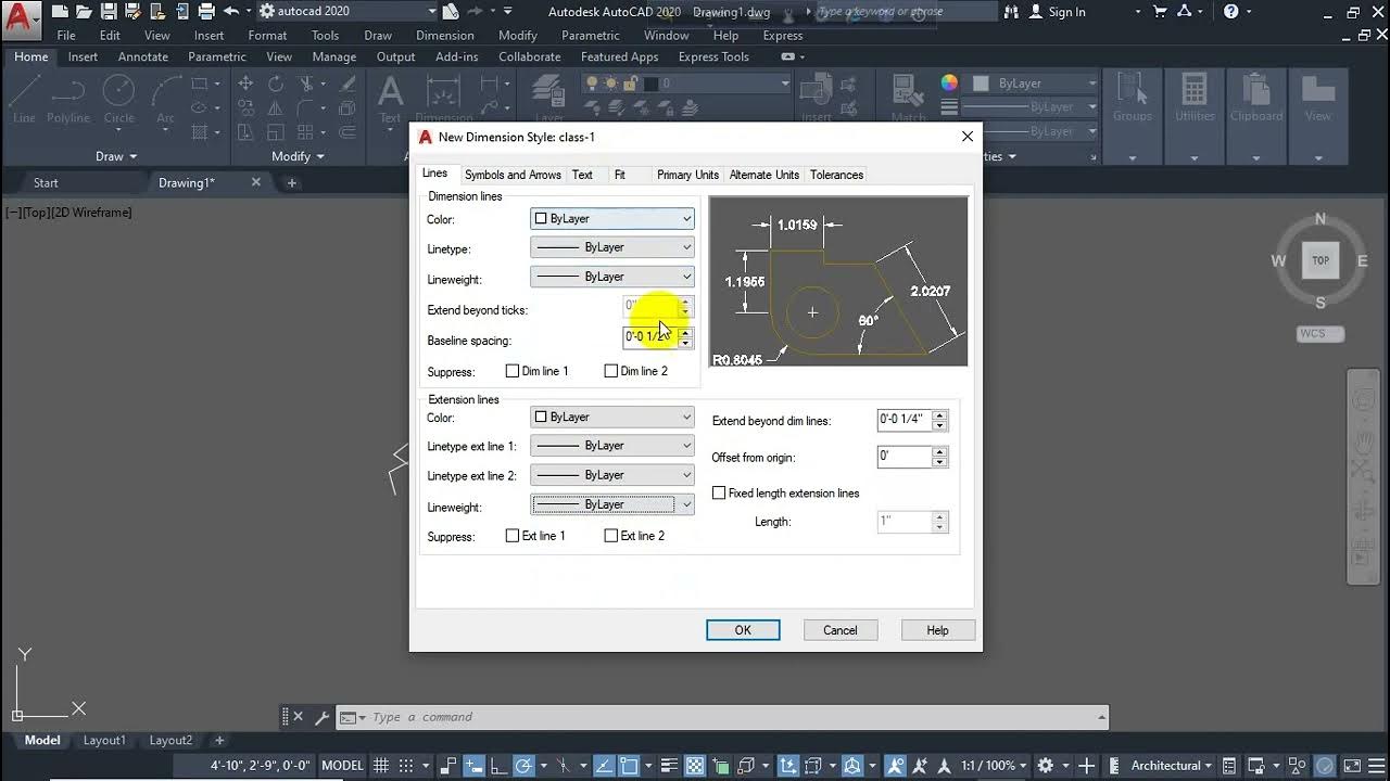 Auto cad dimension and unit setup - YouTube