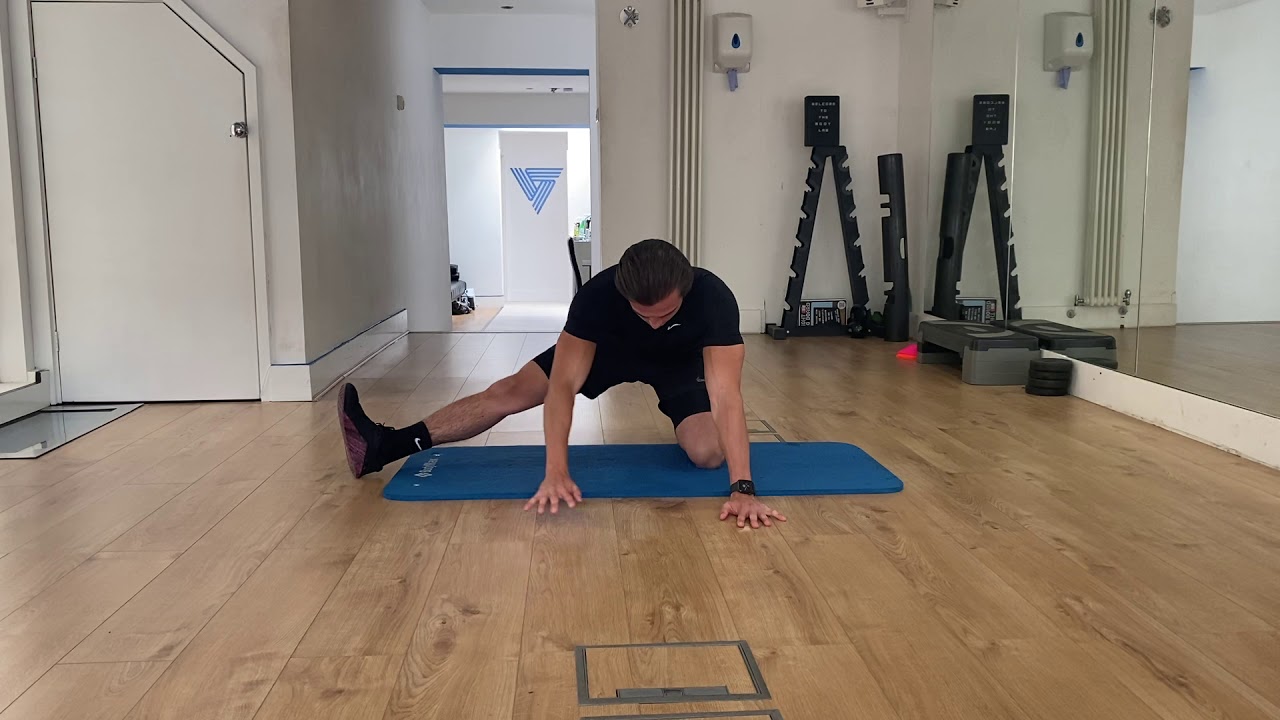 Half kneeling hamstring rock - YouTube